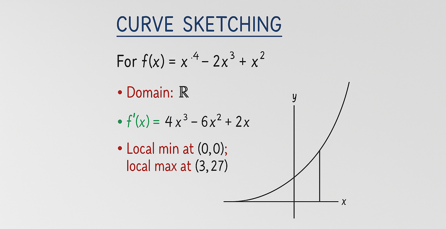 Module 3 Curve Sketching Using The Derivative Hsc Maths Advanced 4147